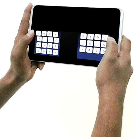 Clever tablet keyboard layout - SmartGlass