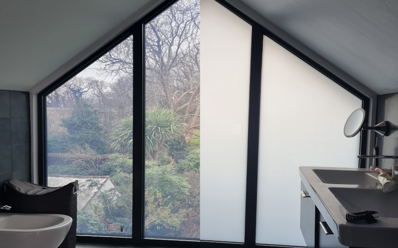 Stylish Blackout Gable End Window, London, UK - SmartGlass